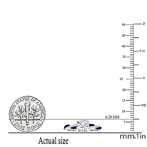 Dazzlingrock Collection 6 MM Cushion Lab Created White Sapphire with Round Blue Sapphire & Diamond Women Engagement Ring | 14K White Gold, Size 6