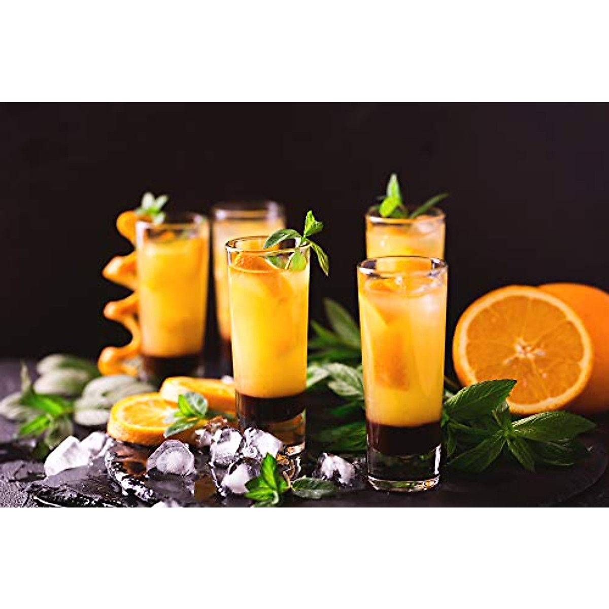 JoyJolt Hue Colored Shot glass Set, 6 Piece Shot Glasses - 2-Ounces.