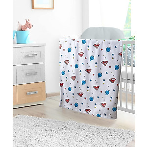 LOGOVISION Superman Lightweight Baby Blanket, 30"X40", Space Pattern Unisex for Infants Girls & Boys