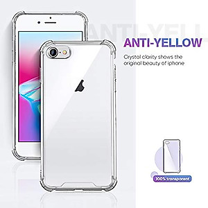 ORIbox ORIbox Case Compatible with iPhone SE Case 2022/2020, Compatible with iPhone 7/8 Case, Polycarbonate with 4 Corners Shockproof Protection Clear