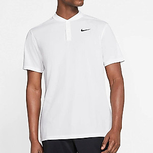 Nike Men's Nike Dri-fit Victory Blade Polo, White/Black, Large