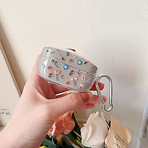 Cute Cartoon Style Soft TPU Protective Crystal Clear Transparent Case Cover Compatible with Sony WF-1000XM4 Earbuds, Protective Skin Sleeve with Key Chain (A)