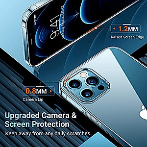 TORRAS Crystal Clear Compatible for iPhone 12 Case, Compatible for iPhone 12 Pro Case, [Against-Yellowing][Stronger X-Shock Protection] Shockproof Soft TPU Slim Thin Phone Case