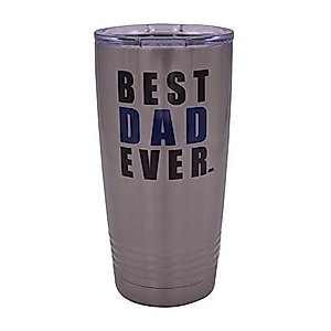 Rogue River Tactical Funny Best Dad Ever Large 20 Ounce Travel Tumbler Mug Cup w/Lid Dad Father Husband