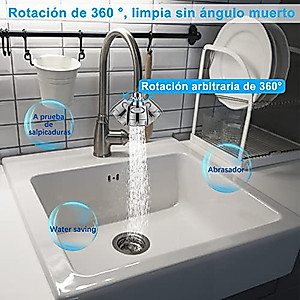 Faucet Aerator, 2022 Kitchen Sink Faucet Sprayer Head 360° Rotatable, High Pressure and Anti -Splash Water Saving Faucet Spray Head Bubbler for for Faucet Replacement Head, G1/2 Connector, 2 Modes