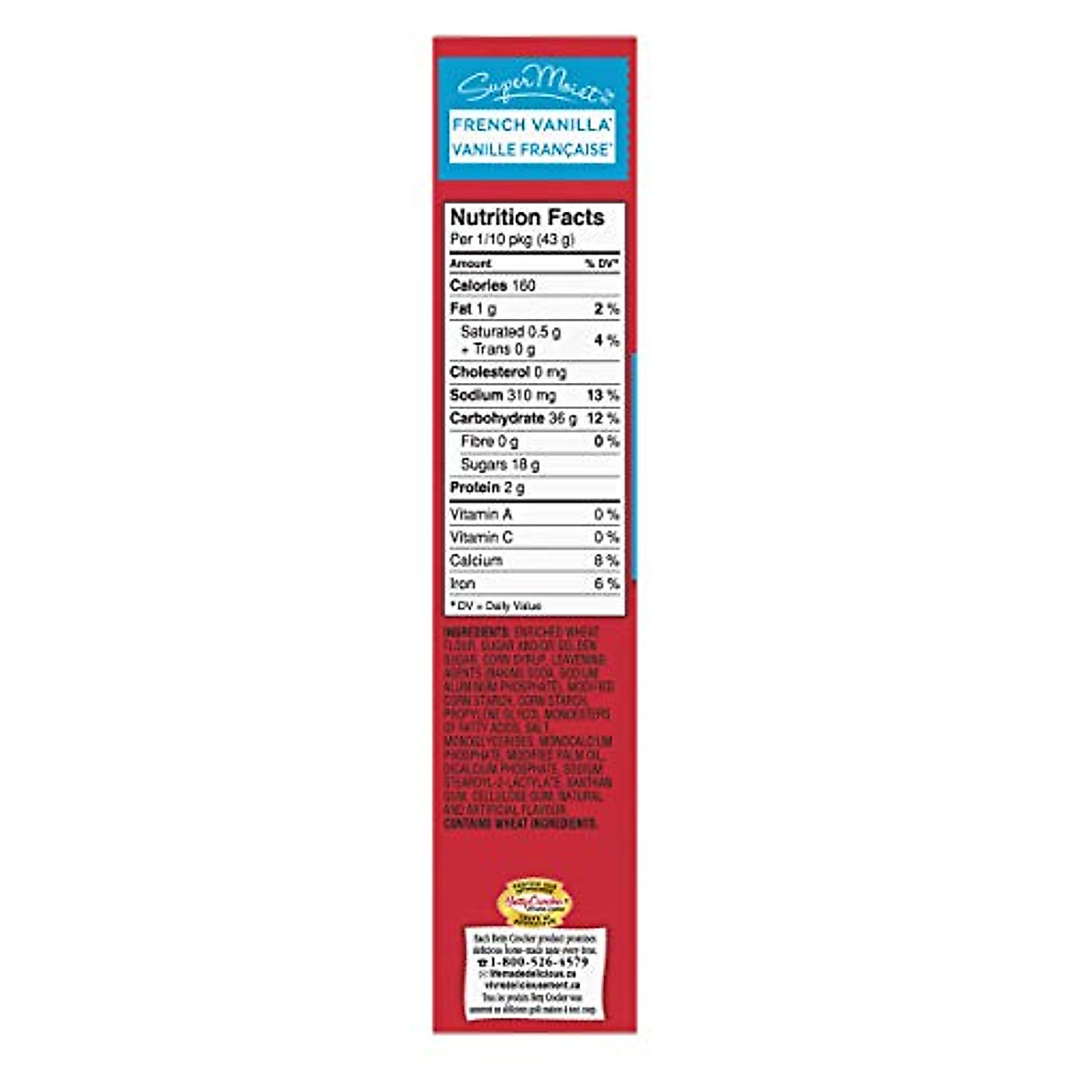 Betty Crocker Super Moist French Vanilla Cake Mix 432 Grams / 15.25 Oz - 4 Packs