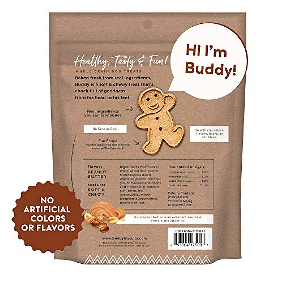 Cloud Star Soft & Chewy Buddy Biscuits - Peanut Butter Flavor - 6Oz.
