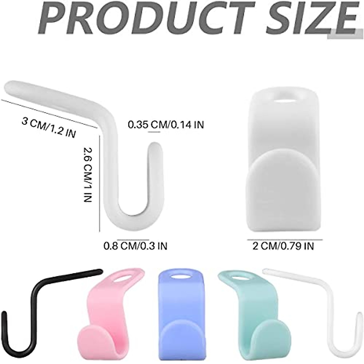 Clothes Hanger Connector Hooks, 100PCS Sturdy Mini Cascading Hanger Hooks, Thickened 20lbs Space Saving Closet Hanger Organizer, Hanger Extender Clips, 5-Color Hanger Connection Hooks for Closet