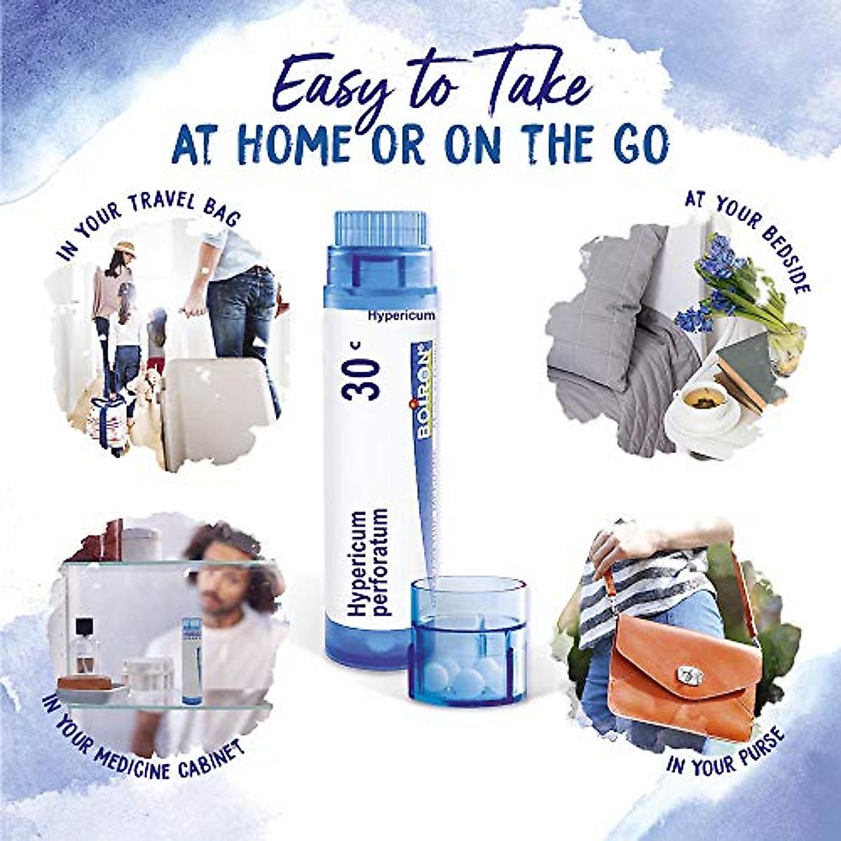 Boiron Hypericum Perforatum 30C Homeopathic Medicine for Relief from Nerve Pain, Toothaches, Pain in Legs or Back, and Shooting Pains - 3 Count (240 Pellets)