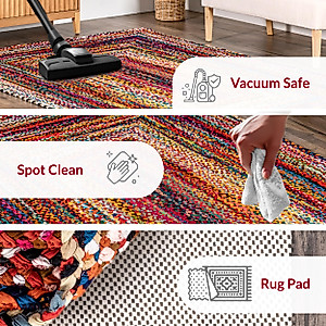 nuLOOM Tammara Bohemian Hand Braided Runner Rug, 2' 6" x 8', Multi