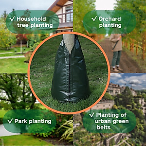 6 Pack 20 Gallon Watering Bags for Tree, Slow Release Tree Irrigation Bag, Premium PVC Drip Irrigation System for Sapling, 5-8 Hours Releasing Time Gator Bags for Plants and Trees, Reusable