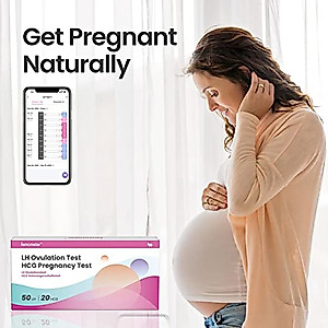 Femometer 50 Ovulation Test Strips and 20 Pregnancy Test Strips, Over 99% Accurate & Easy to Use