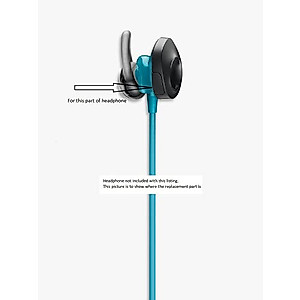 SSReplace Charger Cover for Bose SoundSport Wireless Aqua Blue Black (SSSSBTB),AquaBlack