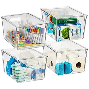 ClearSpace Plastic Storage Bins with Lids X-Large – Perfect Kitchen Organization or Pantry Storage – Fridge Organizer, Pantry Organization and Storage Bins, Cabinet Organizers