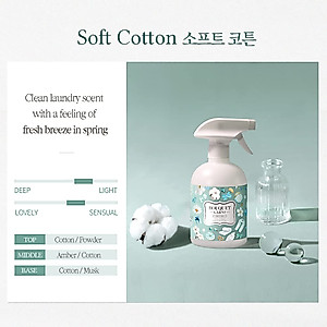 BOUQUET GARNI Fabric Perfume Soft Cotton - Long Lasting Fragrance Fabric and Linen Odor Remover - Odor Eliminator and Neutralizer Spray - Fabric Deodorizer and Refresher - 16.9 Fl Oz