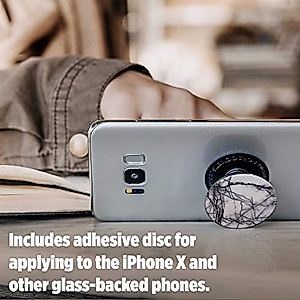 PopSockets: Collapsible Grip & Stand for Phones and Tablets - White Marble