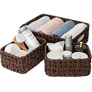 GRANNY SAYS Bundle of 3-Pack Wicker Baskets & 3-Pack Wicker Storage Baskets