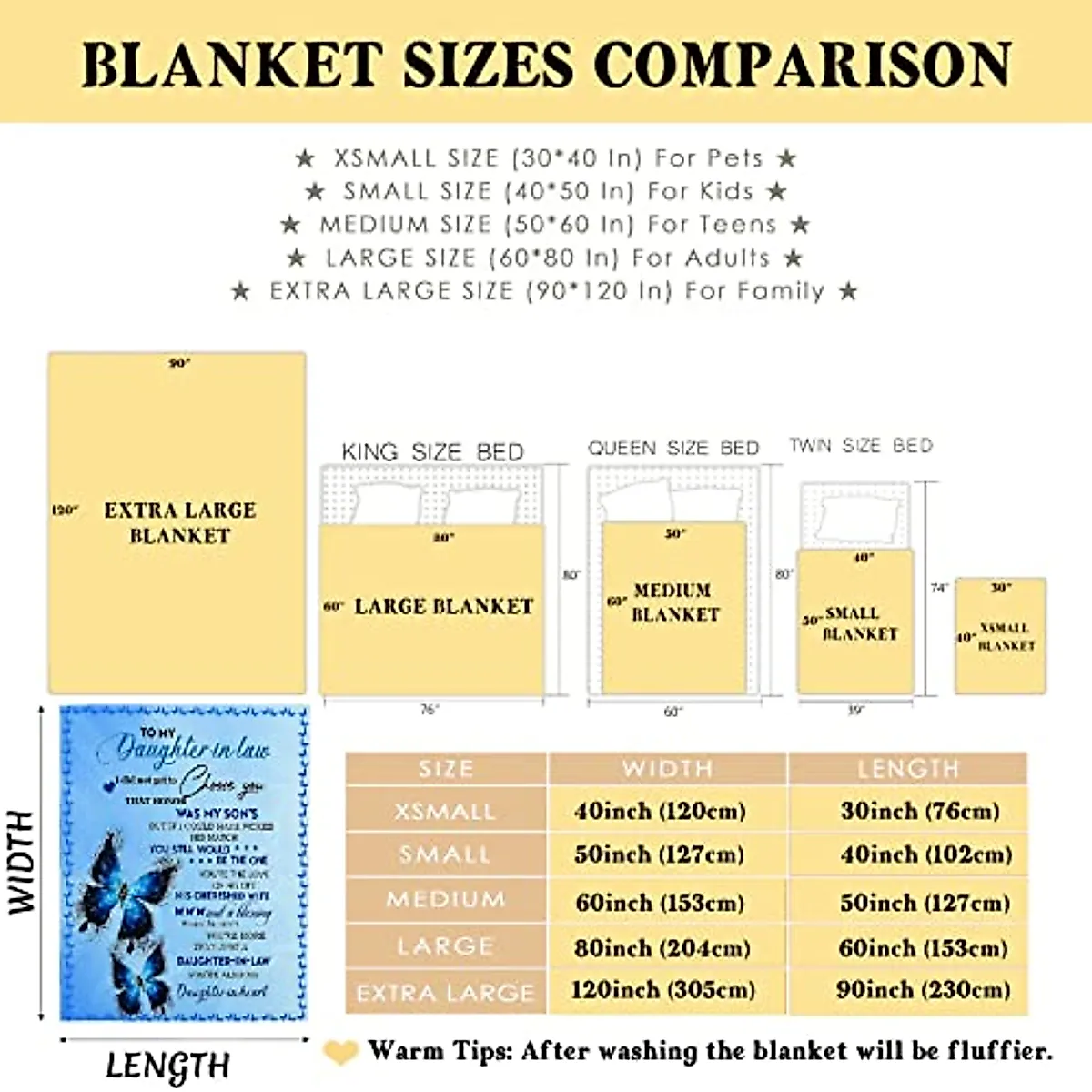 to My Daughter in Law Throw Blanket, Super Soft Fluffy Flannel Fleece Blanket Gifts for Daughter in Law Fit for Sofa Chair Bed Office Couch Travelling Camping Picnic Gift All Season 80"x60" for Adult