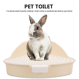 Ipetboom Triangle Potty Trainer Rabbit Litter Box Potty Trainer Pet Toilet Hamster Bunny Corner Litter Bedding Box Litter Pan for Rabbit Bunny Chinchilla Ferret Guinea Pig Hamster