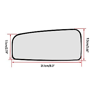 KYYET Passenger Right Side View Lower Wind Mirror Glass Fits for 2015-2020 F150 2017-2020 F250 F350 Heated Convex Towing Mirrors with Back Holder, Replace FL3Z17K707K