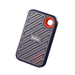 Netac 1TB Extreme Portable NVMe SSD Up to 2000MB/s Read 1700MB/s Write Speed USB 3.2 Gen.2 Business Travel Drive Essential External Solid State Drives Supports Win to Go, ZX20
