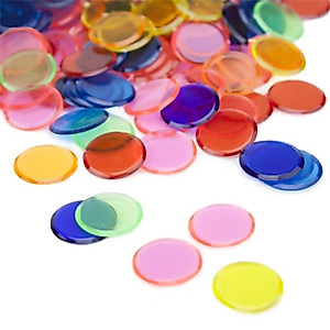 Royal Bingo Supplies 1000 Pack of Bingo Chips (Mixed) – Bulk Set of ¾-inch Translucent Markers for Bingo, Counting & Game Tokens, Great for Bingo Halls & Large-Size Games