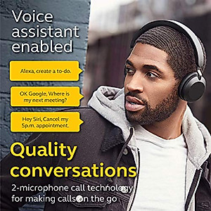 Jabra Elite 45h, Titanium Black – On-Ear Wireless Headphones with Up to 50 Hours of Battery Life, Superior Sound with Advanced 40mm Speakers – Compact, Foldable & Lightweight Design (Renewed)