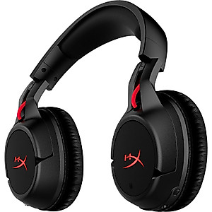 HyperX Cloud Flight - Wireless Gaming Headset, Battery Lasts Up to 30 hours of Use, Detachable Noise Cancelling Microphone, Red LED Light, Bass, Comfortable Memory Foam, PS4, PC, PS4 Pro (Renewed)