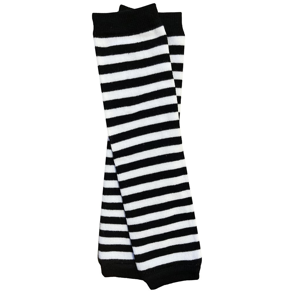 juDanzy Christmas and Halloween baby and toddler Leg Warmers for Girls and Boys (One Size, Black and white stripe)