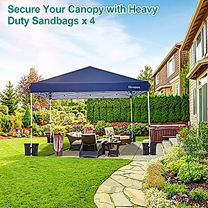 Homdox Canopy Weight Bags, 4-Pack Black Canopy Sandbags Weight Bags, Outdoor Pop Up Canopy Tent Gazebo Weight Sand Bag Kit. Without Sand