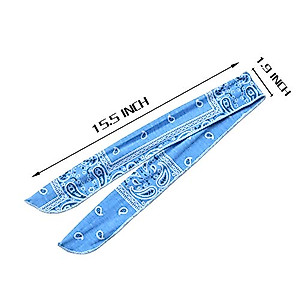 ONEYE Wire Headbands for Women Paisley Twist Bow Hair Bands Bunny Ears Headwraps Wire Hair Holder Hair Accessories for Workout Yoga Running Soccer Sports Pack of 6