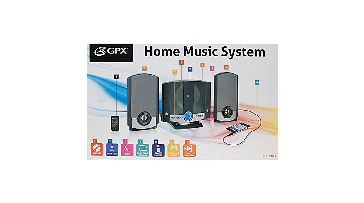 GPX Home Music System: Stylish & Portable Audio