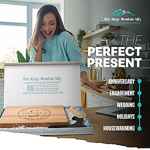 Blue Ridge Mountain Gifts Personalized Wood Cutting Board - Laser Engraved Custom Chopping Boards - Elegant Gift for Wedding, Anniversary, Housewarming, Couples - Unique Present - Durable Kitchen Tool