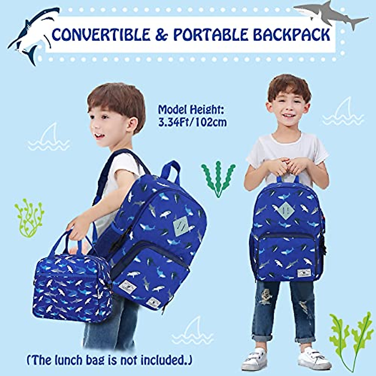 VX VONXURY Kids Backpack,Cute Preschool Toddler Schoolbag for Boys Girls with Chest Strap