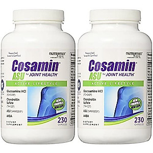 Cosamin ASU Joint Health Active Lifestyle Glucosamine HCl Chondroitin Sulfate AKBA 230 Capsules (2 Bottles (460 Capsules))