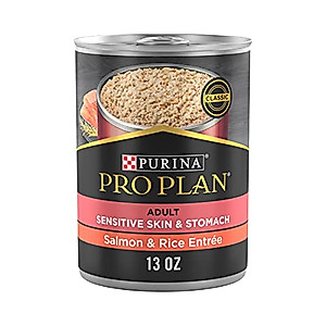 Purina Pro Plan Sensitive Skin and Stomach Dog Food Pate, Sensitive Skin and Stomach Salmon and Rice Entree - (12) 13 oz. Cans