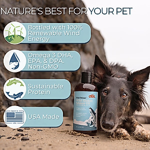 Salmon Oil Omega 3 for Pets, DHA & EPA Wild Alaskan Sustainable for Dogs & Cats | OTIS Healthy Dog Treats | 8oz &16oz (16oz)