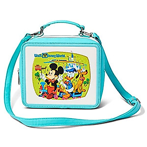 Loungefly - Disney - Walt Disney World 50th Anniversary - Mickey Mouse and Friends Lunchbox Style - Purse Bag