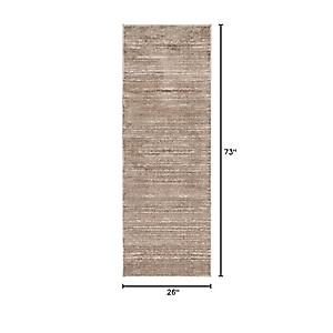 Unique Loom Uptown Collection Area Rug - Madison Avenue (2' 2" x 6' 1" Runner, Brown/ Ivory)