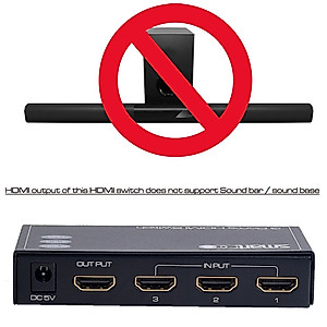 XOLORspace HDMI Switch Perfect Compatible with PS 4 PRO, Xbox One S Supports 4k 60HZ 4:4:4 8bit, Compliant with HDCP 2.2 (4K 3X1)