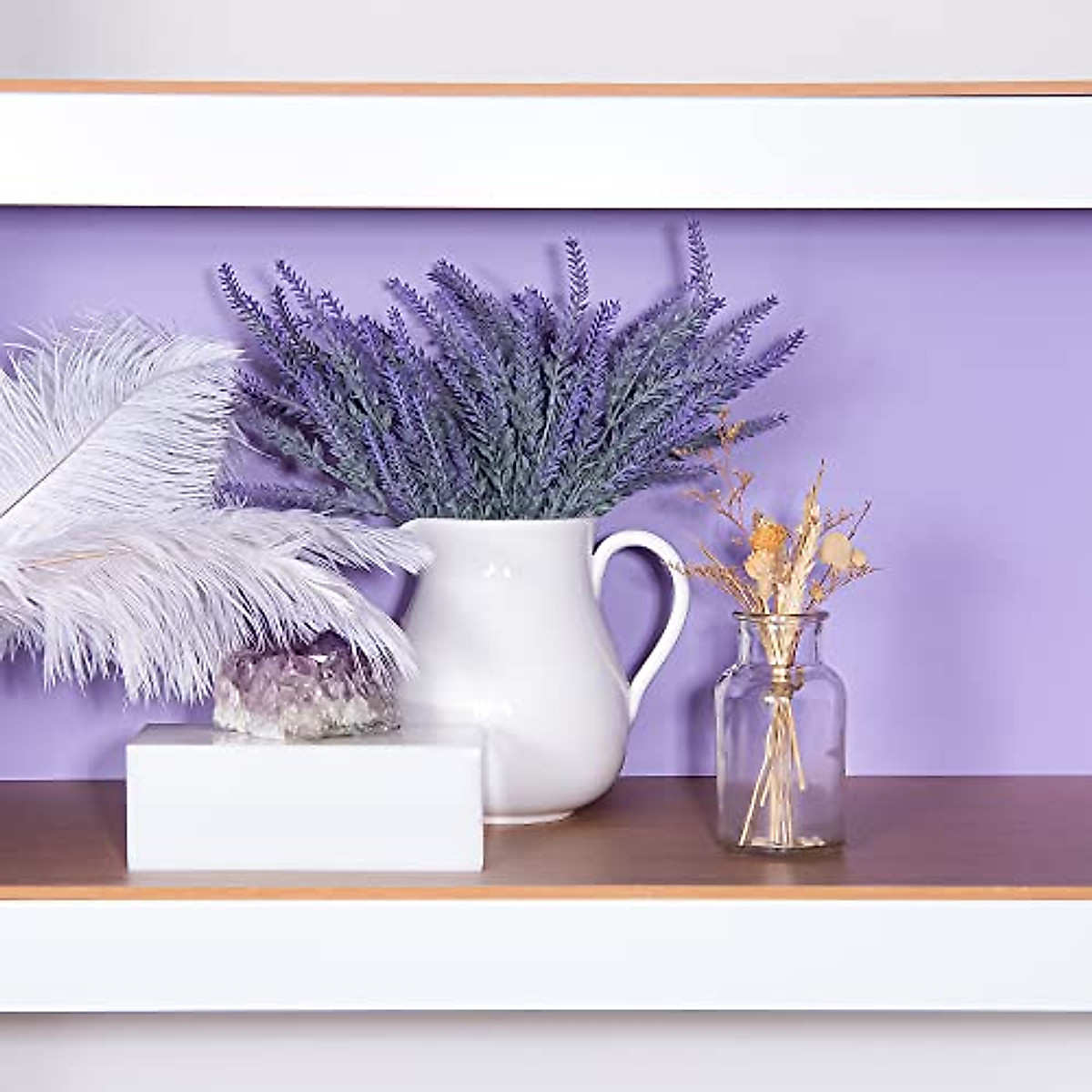 KEPSUUL White 5 Tier Customizable Storage Shelving Unit Heavy Duty Modular Metal Organizing Rack for Kitchen, Pantry, Closet, Office, 32.1" W X 16.4" D X 76.9" H, 2 Set of Side & Back Panels, Purple