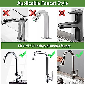 Gloserin Sponge Holder for Kitchen Sink,Adjustable Detachable Sponge Holder Over Faucet,Faucet Rack for Kitchen,Sink Caddy Sponge Holder,Kitchen Sink Organizer(Double with Dishcloth Rack, Gold)