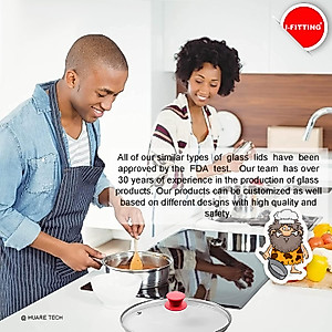 Universal Pot Pan Lids Replacement Knob, Silicone Heat Resistant Pan Cover Holding Handles, BPA Free, Dishwasher Safe, Fits Skillets and Kitchen Cookware Covers 2Pack Black & Red