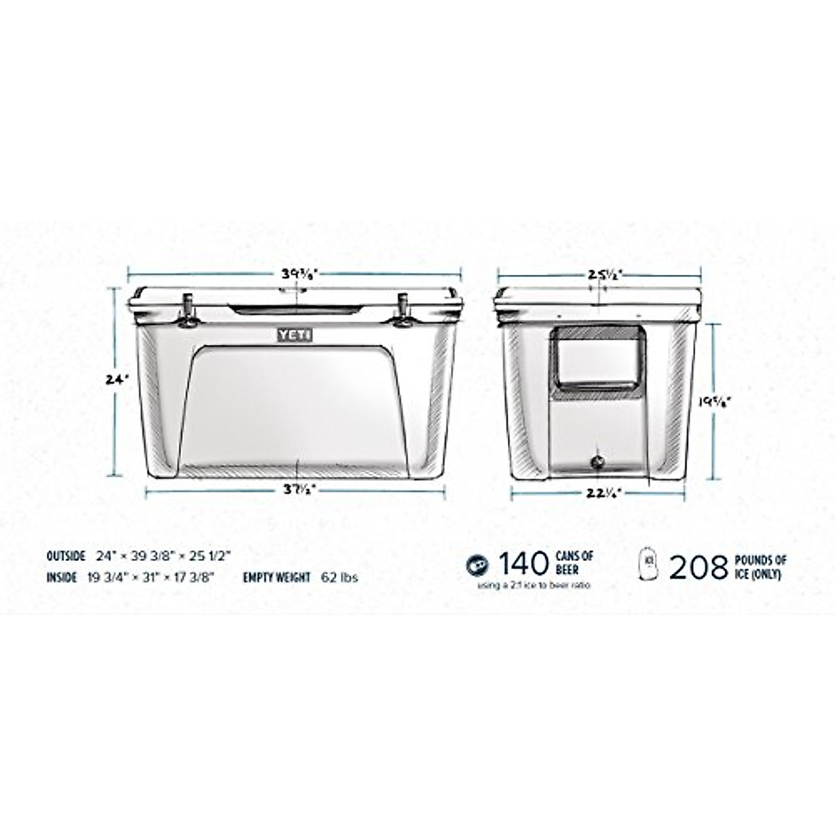 YETI Tundra 210 Cooler, White