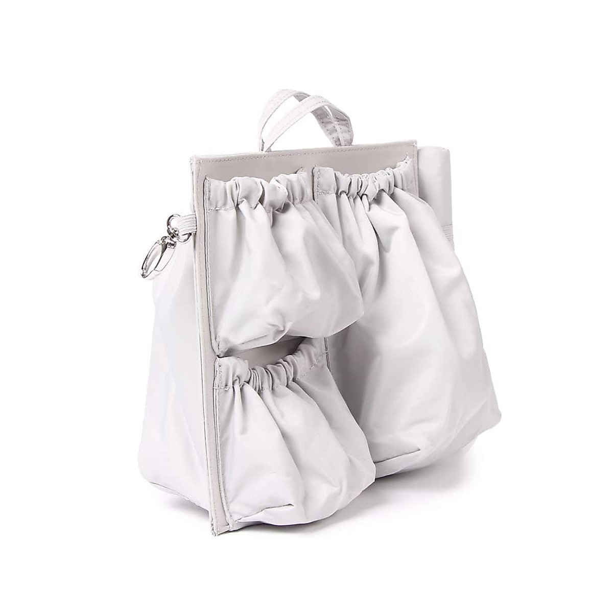 ToteSavvy Mini - Diaper Bag Organizer (Soft Grey, 9.5" x 9" x 5")