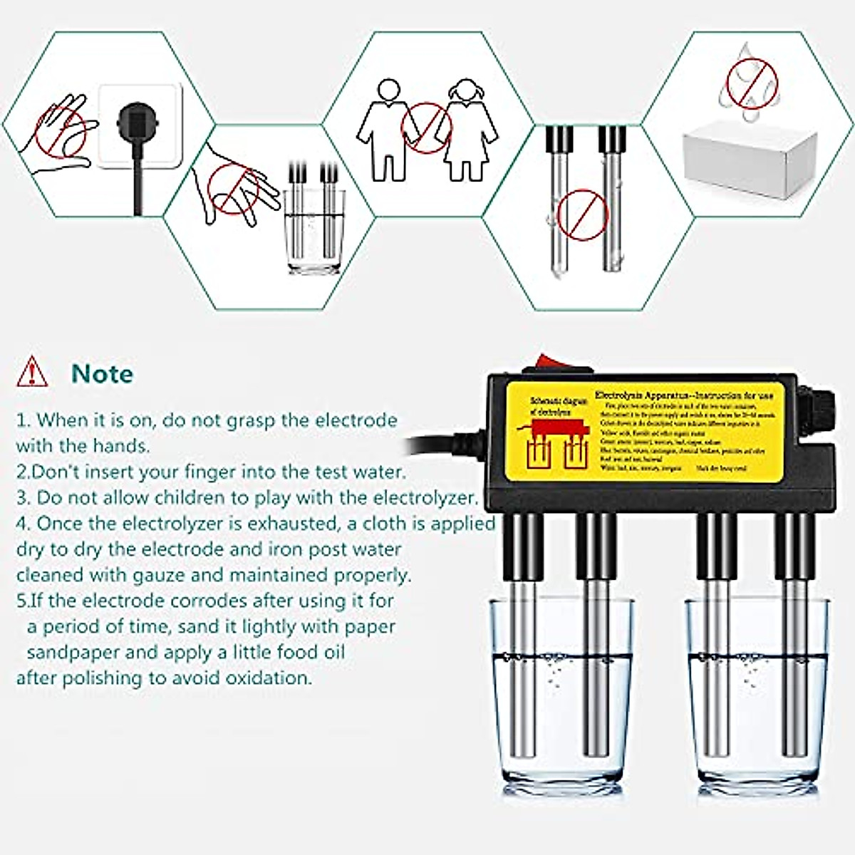Portable Water Quality Tester, TDS Electrolyzer Machine Testing Meter, Hard Water Test, for Hydroponics, Pools, Spas, Drinking Water, etc