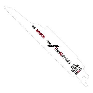 BOSCH RCTM6X2 5-Piece 6 In. 14+18 2 x 2 TPI Clean for Thin Materials Reciprocating Saw Blade