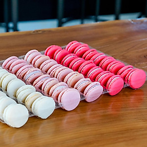 Pink Macarons Assortment - Baby Shower Macaroons - It's a Girl - French Cookies Set - Gluten-Free - Handmade by French Chefs - Assorted Pink Theme Macaron (48 Macarons)