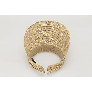 Jacobson Straw Hat - Slip On Braid Visor,Tan,Adult