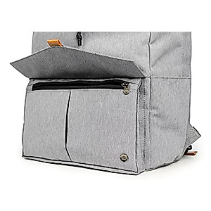 PKG Cambridge (31L) Backpack. 600D Water Resistant Double Layer Construction. 16" Laptop (Light Grey/Tan)